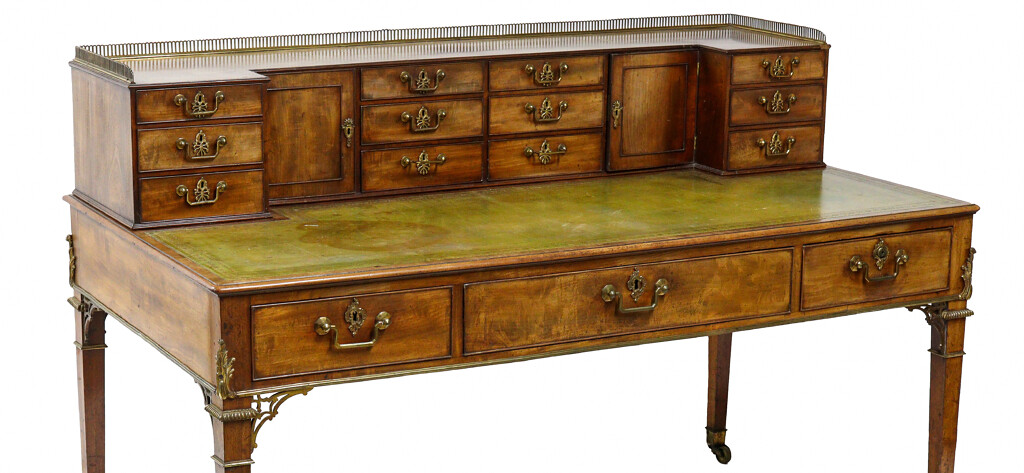 George III Mahogany and Gilt Bronze Library Desk sold for £36,000 ...
